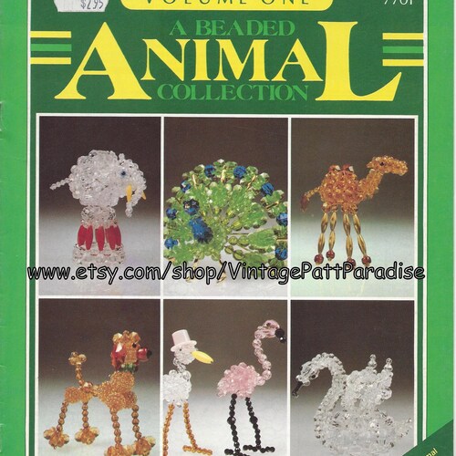 Vintage Bead Pattern Beaded Animals Collection Instructions - Etsy