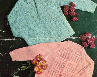 PDF Emu 8590 Vintage Baby Knitting Pattern Quickerknit/sports Weight ...