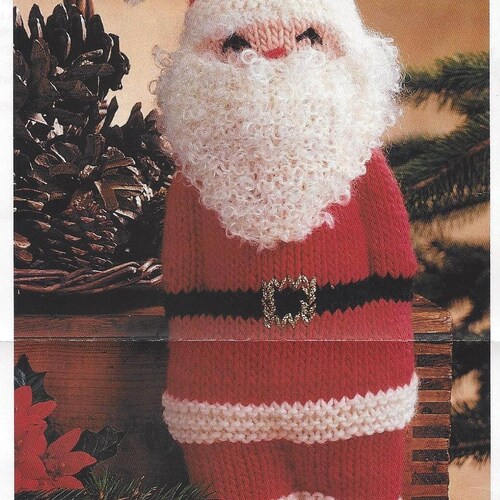 Knitting Pattern // Knit Santa Bag // Christmas Decor // - Etsy
