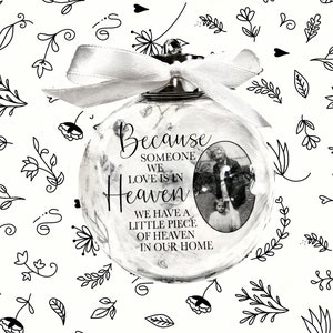 Personalised Memorial Bauble, Memory Tree Bauble, Crystal Clear Bauble ...