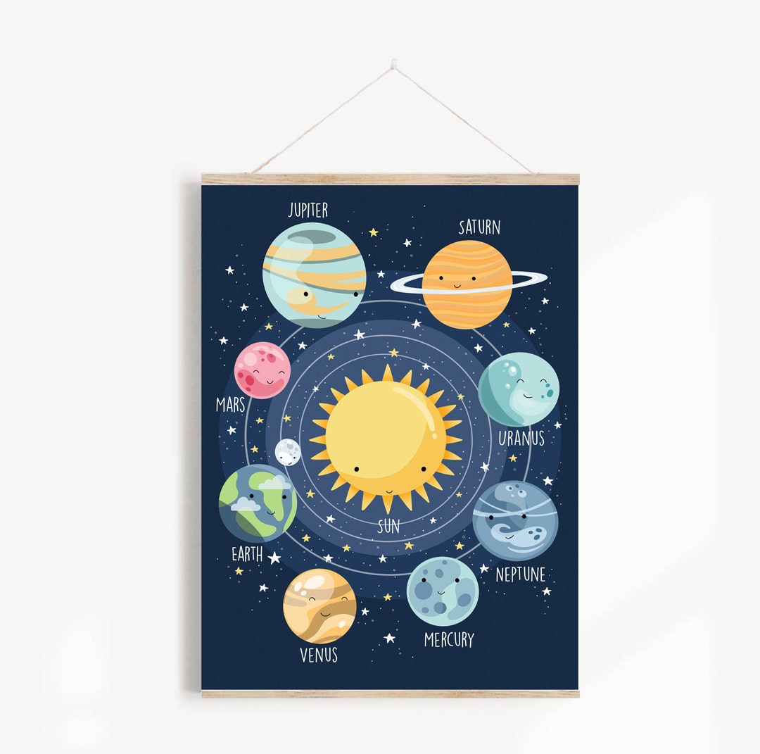 Kids Outer Space Print Planets Print Outer Space Print Space Animal ...