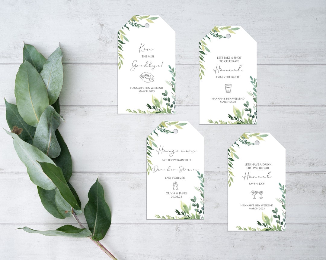 Personalised Hen Do Tags, Hen Party Tags, Hen Weekend Tags, Wedding ...
