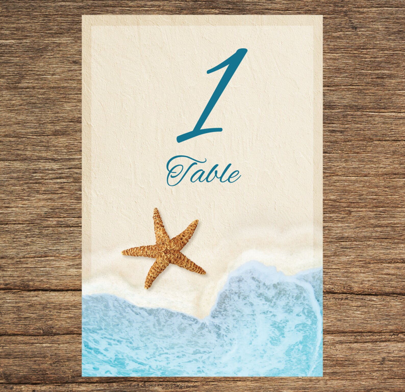 Beach Table Number and Place Cards Bch-02-tn-pc-digital Download - Etsy