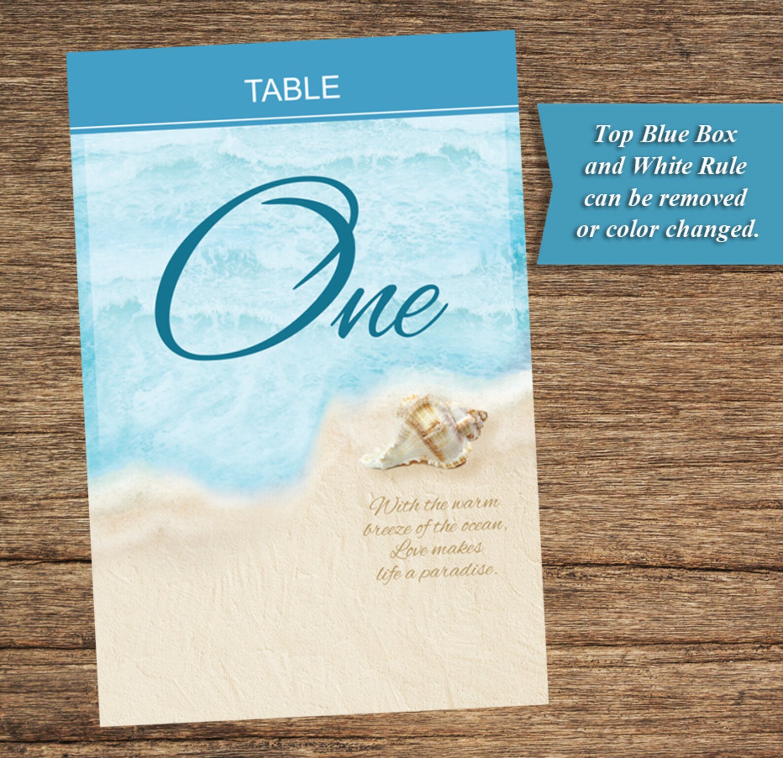 Beach Table Number and Place Cards Bch-03-tn-pc-digital Download - Etsy