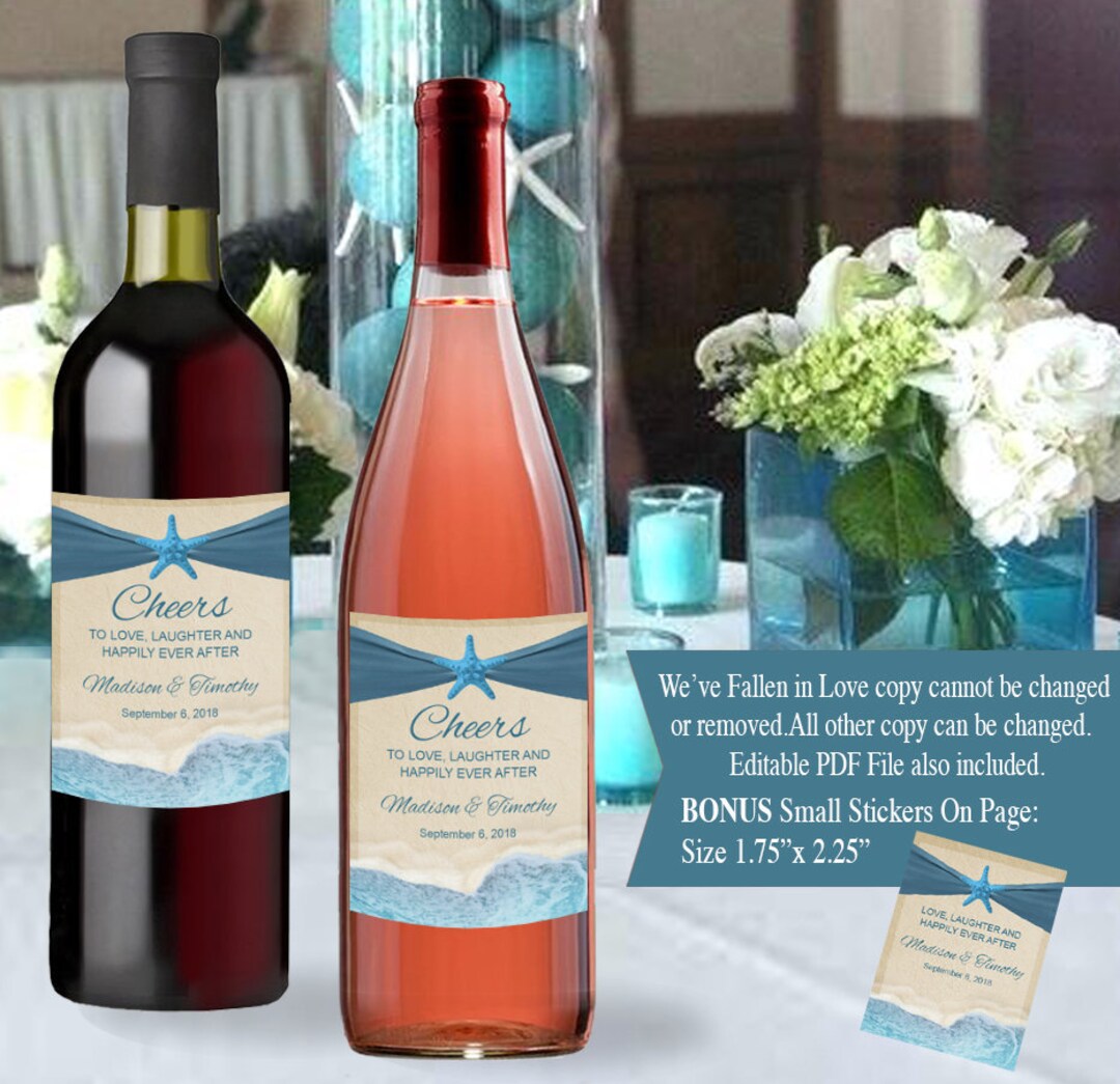 Bch-01-lwl-digital Download Beach Large Wine Labels - Etsy