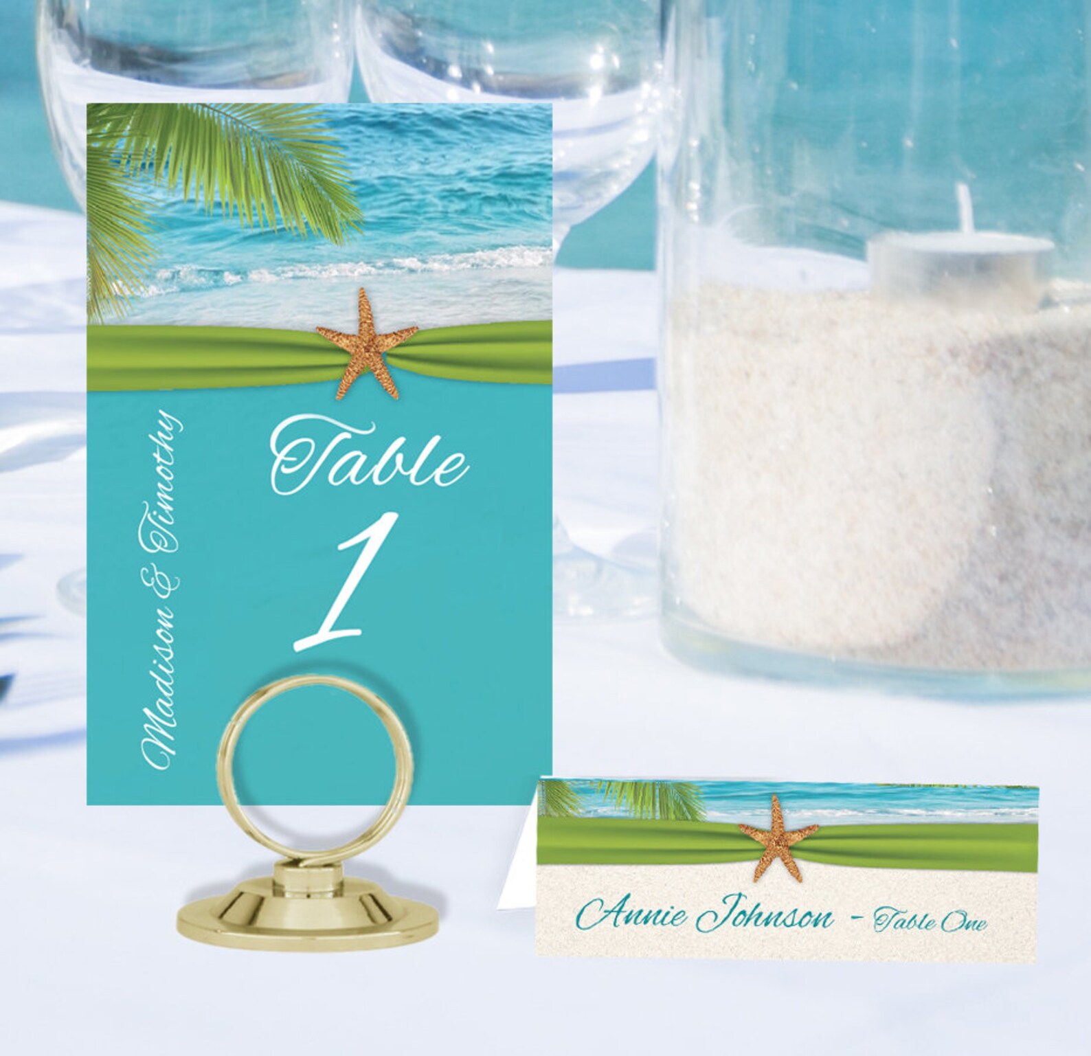 Beach Table Number and Place Cards Bch-19-tnpc-digital Download - Etsy
