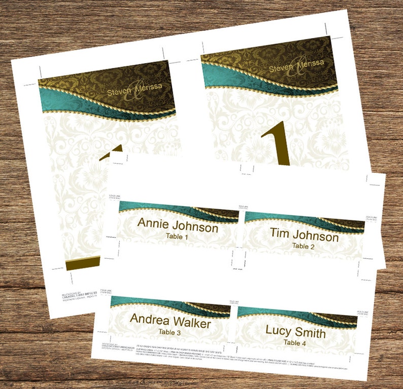 Western Country Table Number and Place Cards - Etsy