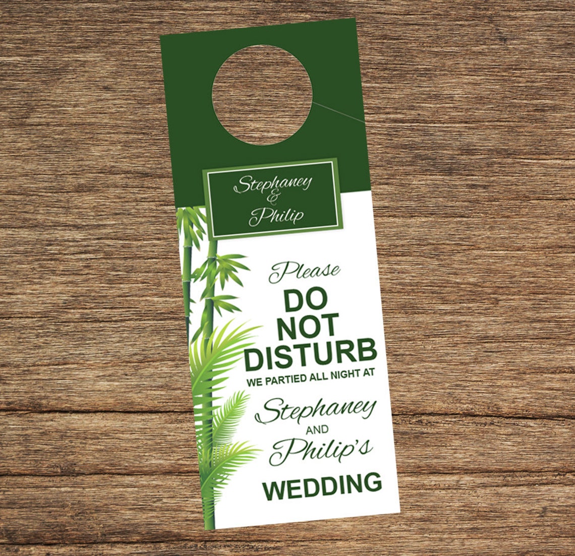 Bamboo Palm Door Hanging Sign Plm-01-dhs-digital Download - Etsy