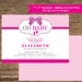 Girl Baby Shower Invitation-front and Back Digital Download - Etsy