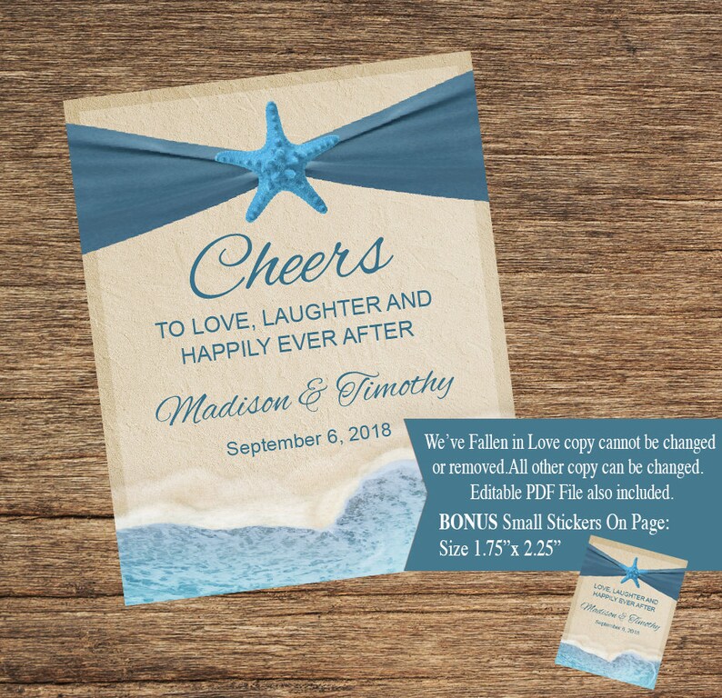 Bch-01-lwl-digital Download Beach Large Wine Labels - Etsy