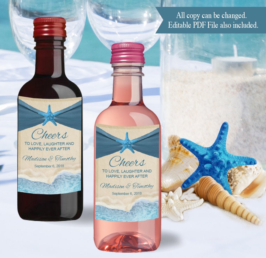 Bch-01-mwl-digital Download Beach Mini Wine Labels - Etsy