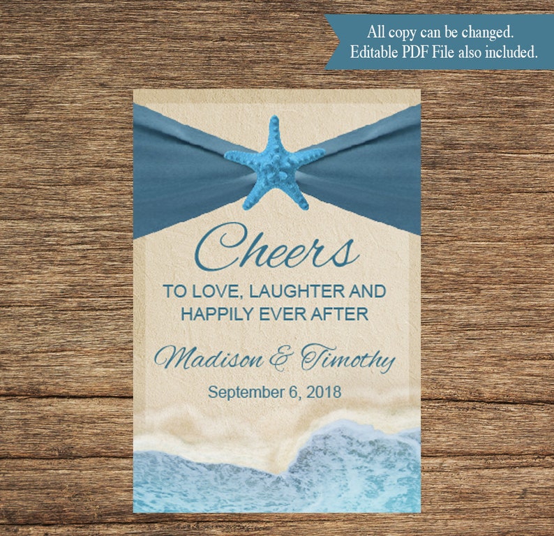 Bch-01-mwl-digital Download Beach Mini Wine Labels - Etsy