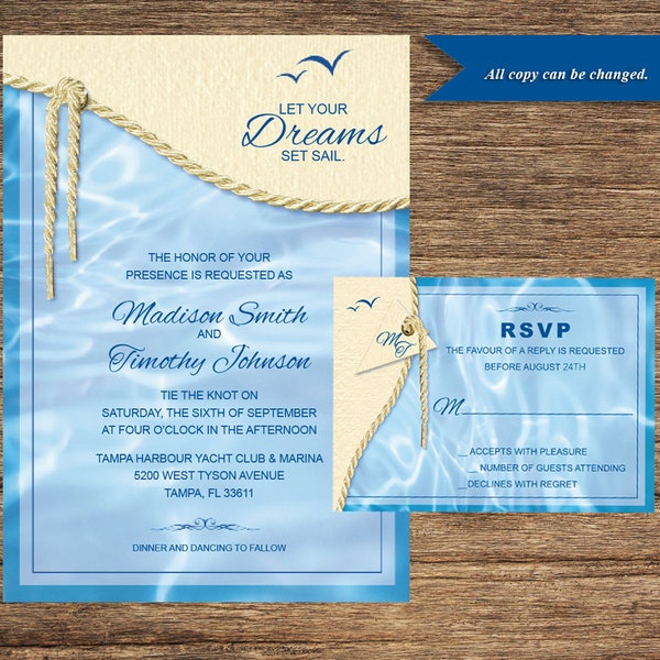 Nautical Invitation - Etsy
