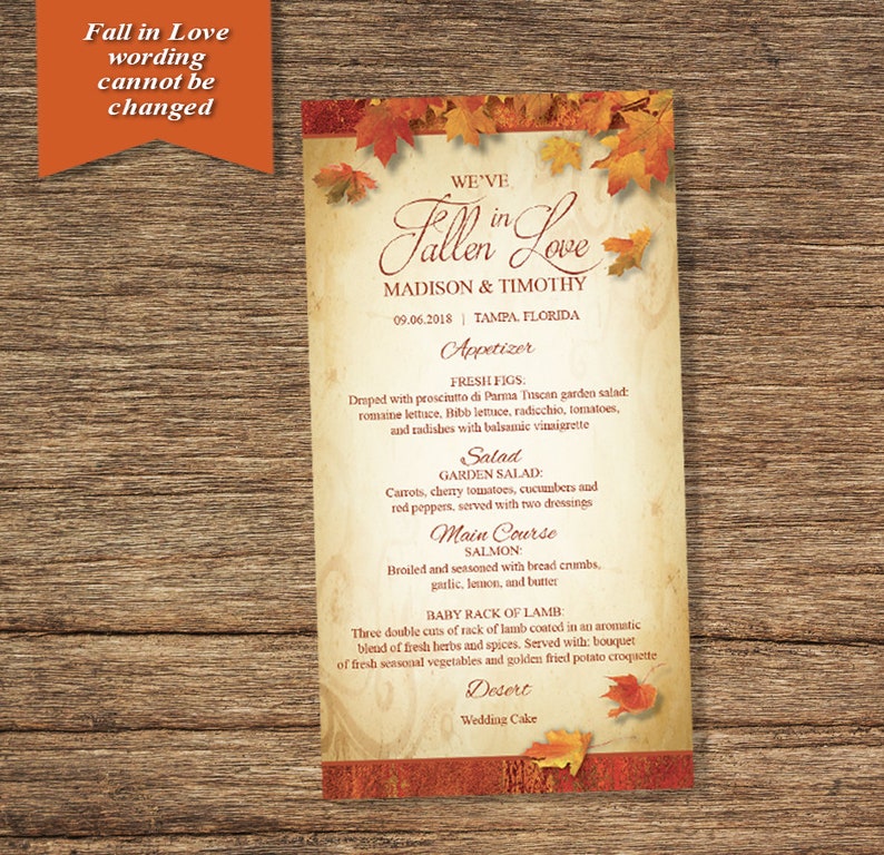 Fall-05-dm-fall Dinner Menu Digital Download - Etsy