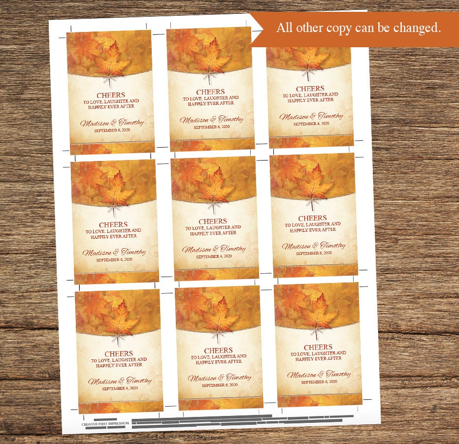 Fall-06-mwl-digital Download Fall Mini Wine Labels - Etsy
