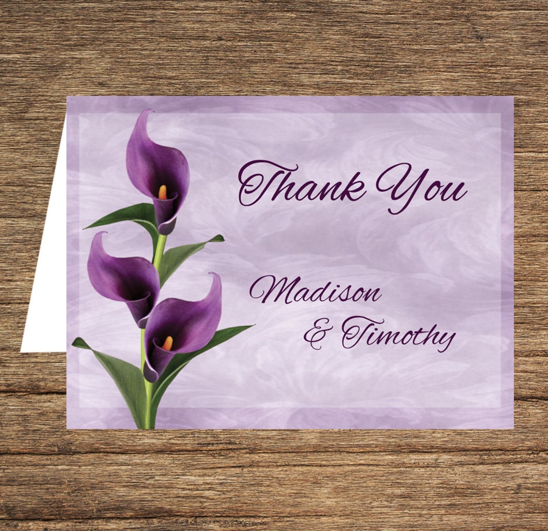 Calla Lily Thank You Card Digital Flw-01-a-ty-download - Etsy