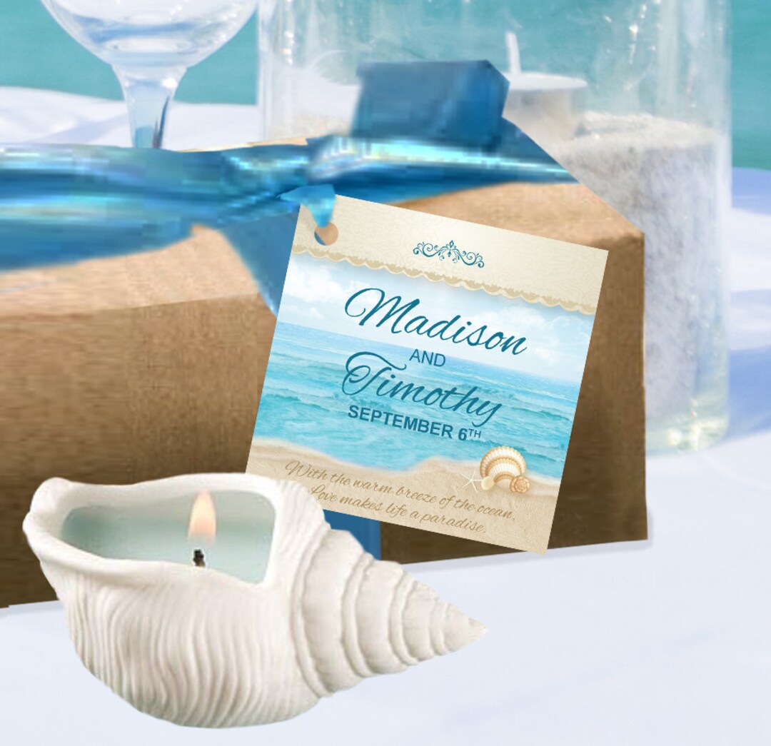 Beach Favor Card Tags Bch-05-fp-digital Download - Etsy