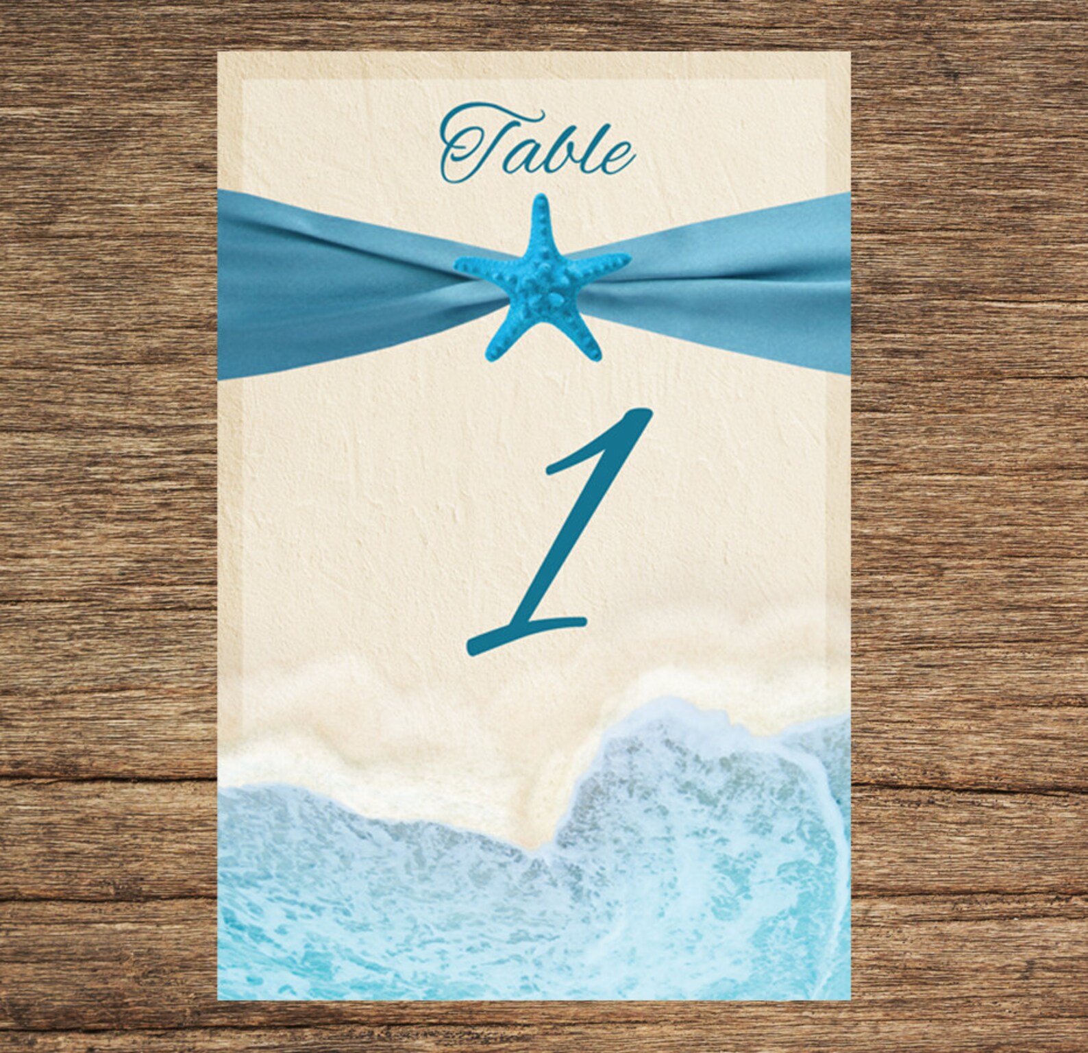 Beach Table Number and Place Cards Bch-01-tnpc-digital Download - Etsy
