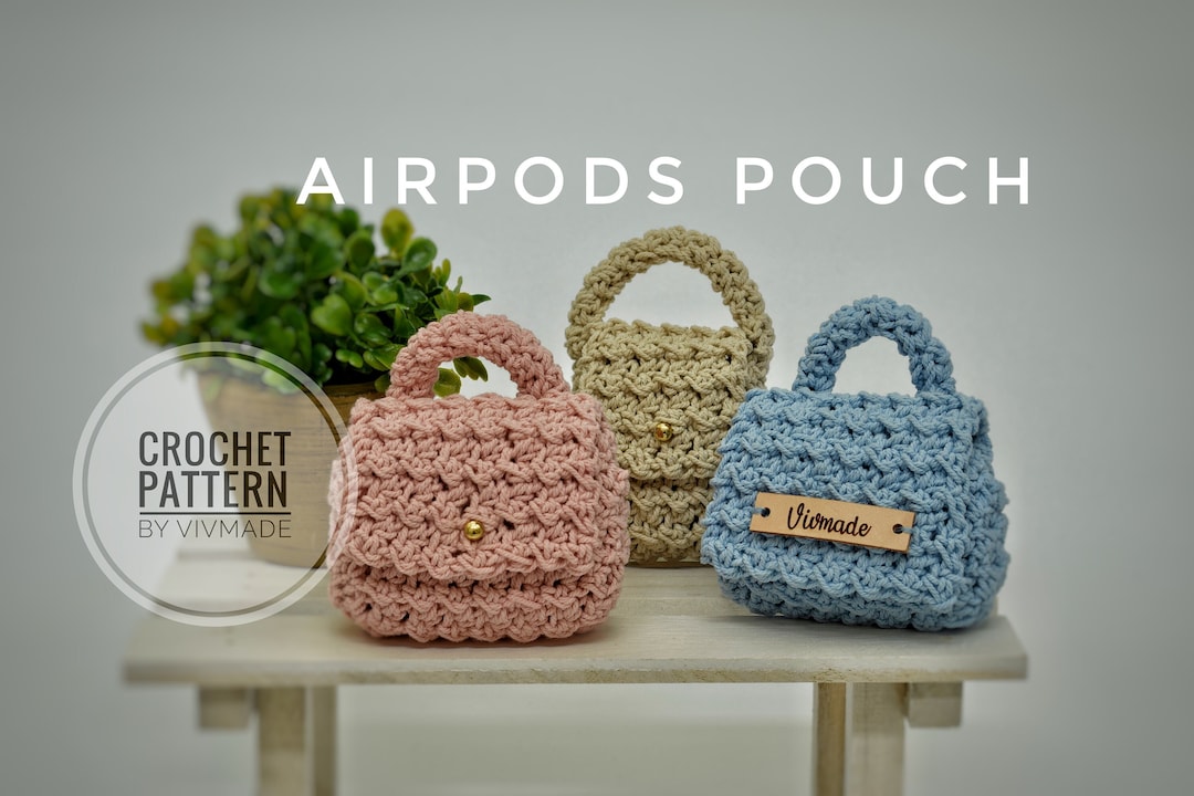 Crochet AirPod Pouch Pattern PDF | Crochet Pouch | Handmade Pouch ...