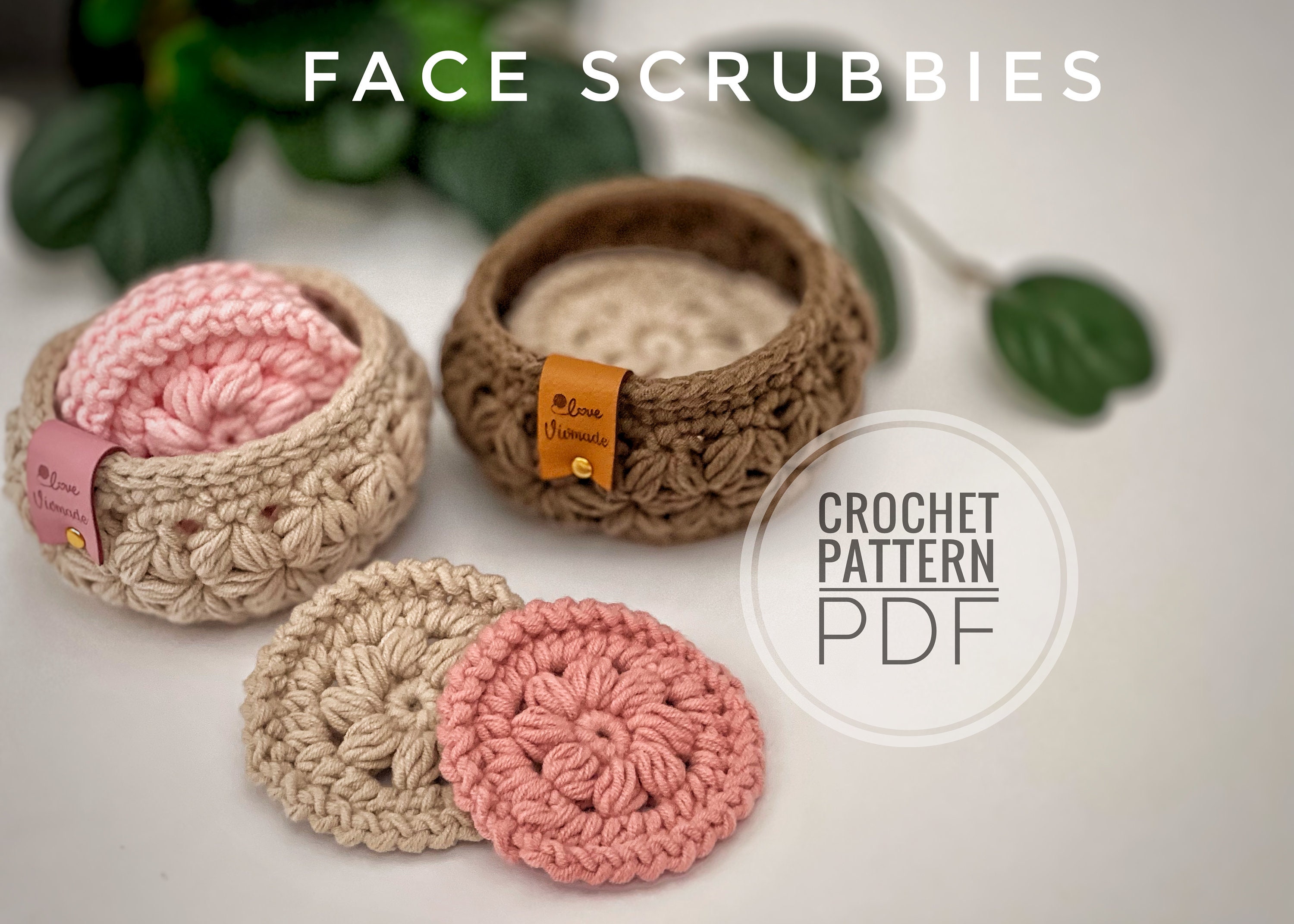 Crochet Face Scrubbies Pattern Crochet Basket Pattern - Etsy