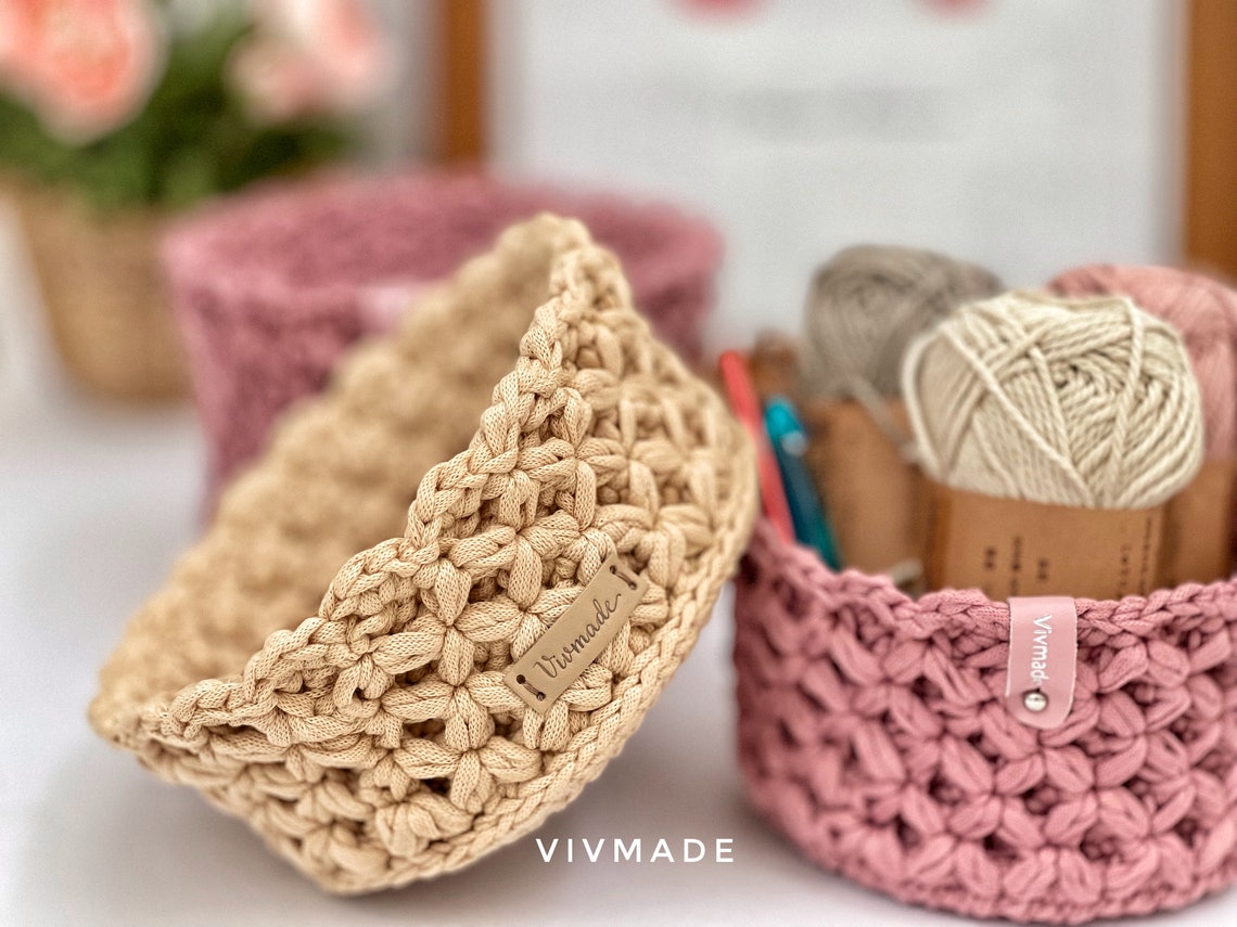 Crochet Round Basket Pattern | Handmade Basket Crochet Pattern | Video ...