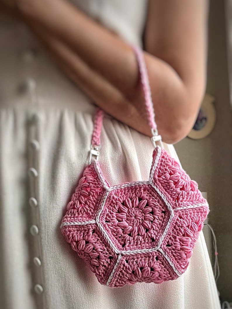 Crochet Hexagon Bag Pattern PDF | Crochet Pouch | Handmade Hexagon Bag ...