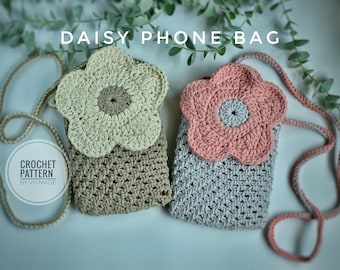 Crochet Phone Bag With Pocket Pattern PDF Crochet Bag Handmade Bag Bag ...