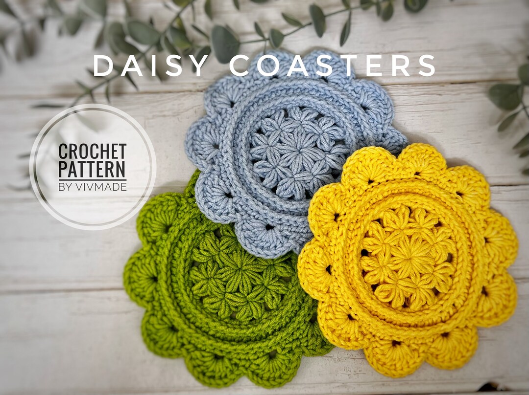 Crochet Coasters Pattern PDF | Crochet Coaster | Handmade Coaster ...
