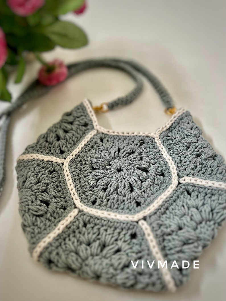 Crochet Hexagon Bag Pattern PDF Crochet Pouch Handmade - Etsy