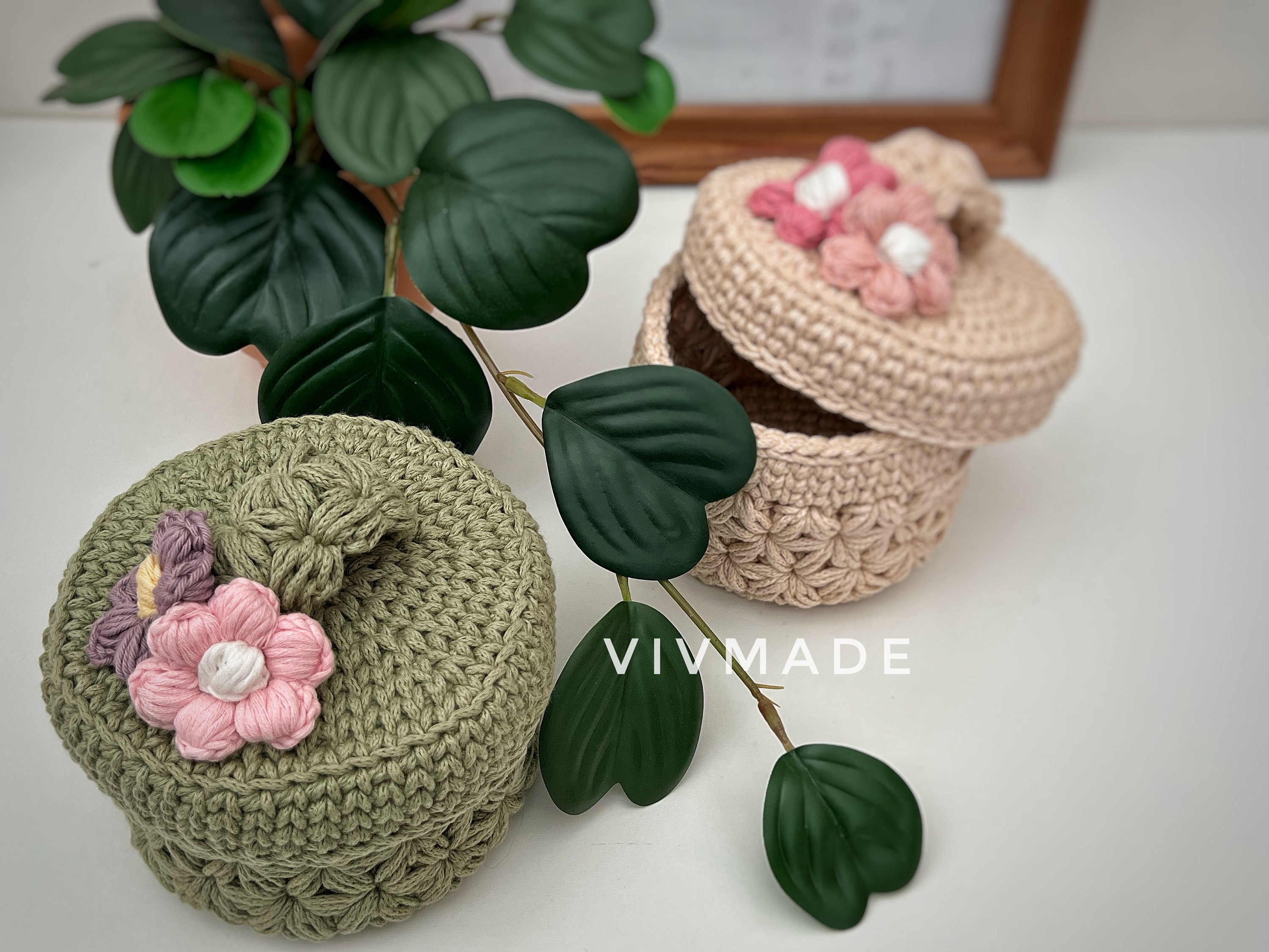 Crochet Basket Pattern PDF | Crochet Basket With Lid Pattern | Handmade ...