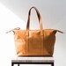 RAI - Tan Weekender Bag, Leather Weekender Bag, Leather Duffel Bag ...