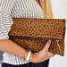 Leopard clutch Genuine leather leopard fold over clutch | Etsy