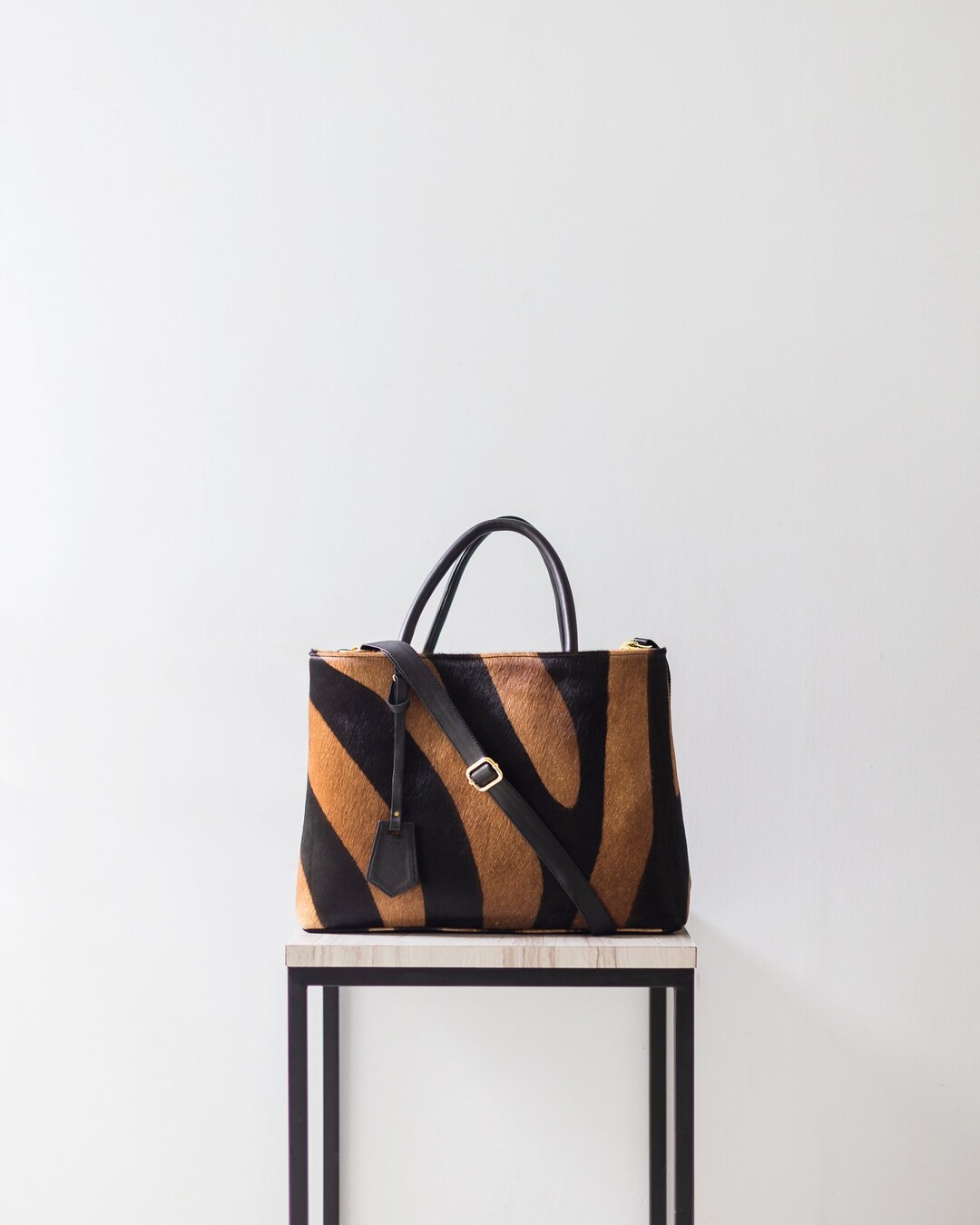 ZEBRA - Calf Hair Handbag, Zebra Handbag, Zebra Tote Bag, Animal Print ...