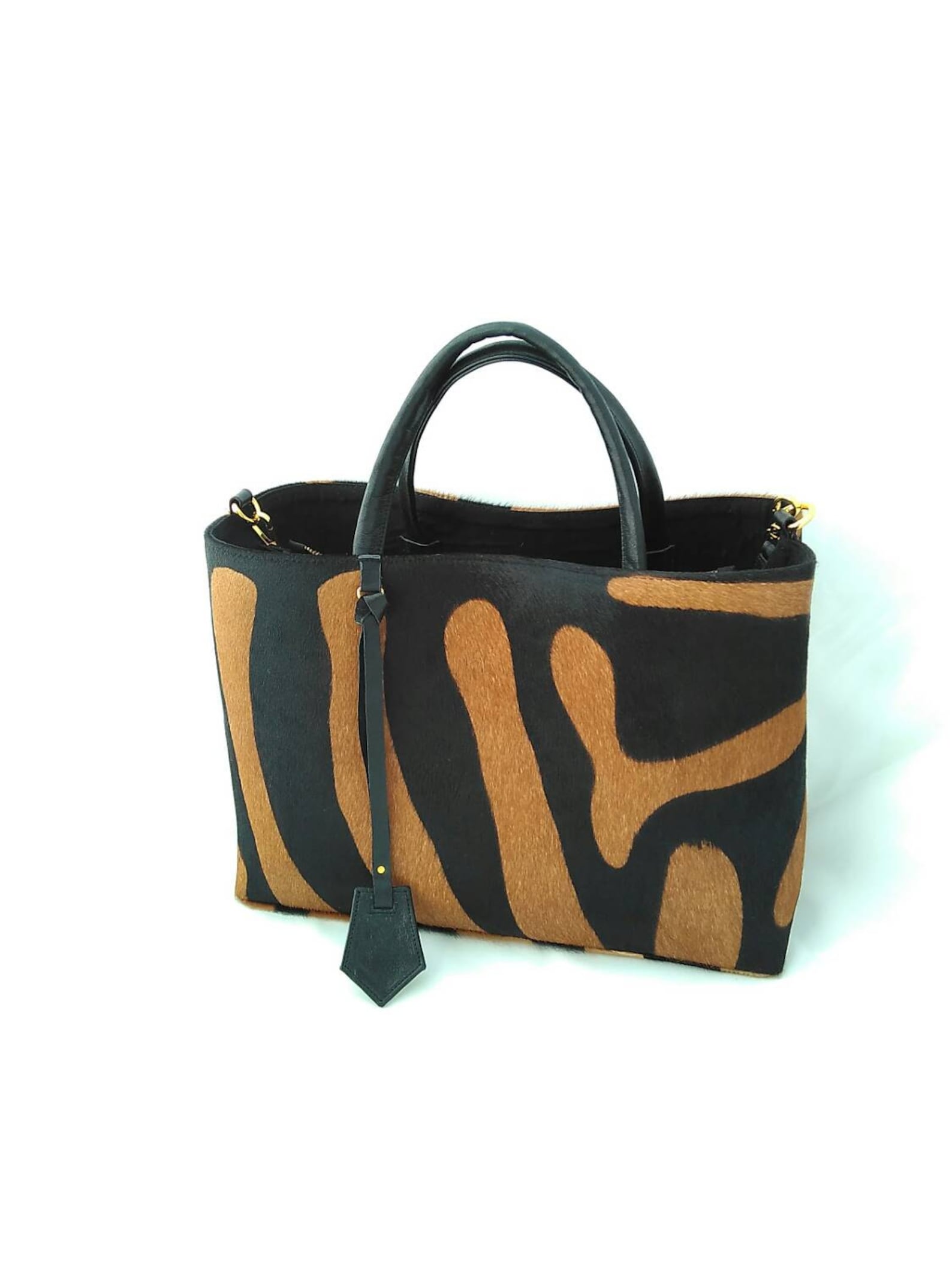 ZEBRA - Calf Hair Handbag, Zebra Handbag, Zebra Tote Bag, Animal Print ...