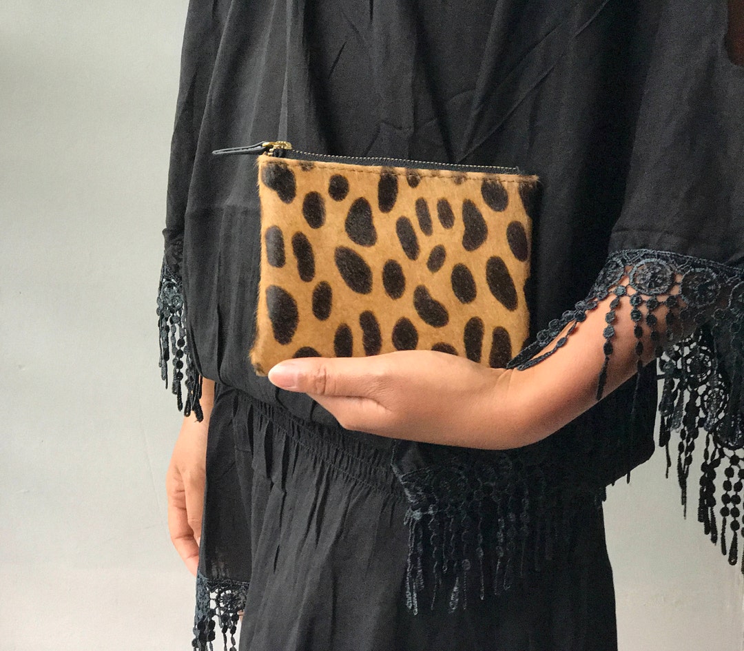 Leopard Big Spot Coin Purse, Small Purse, Leather Accessories, Coin ...