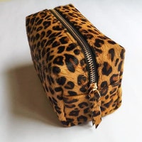 Leopard Print Charmeuse Makeup Bag/purse - Etsy