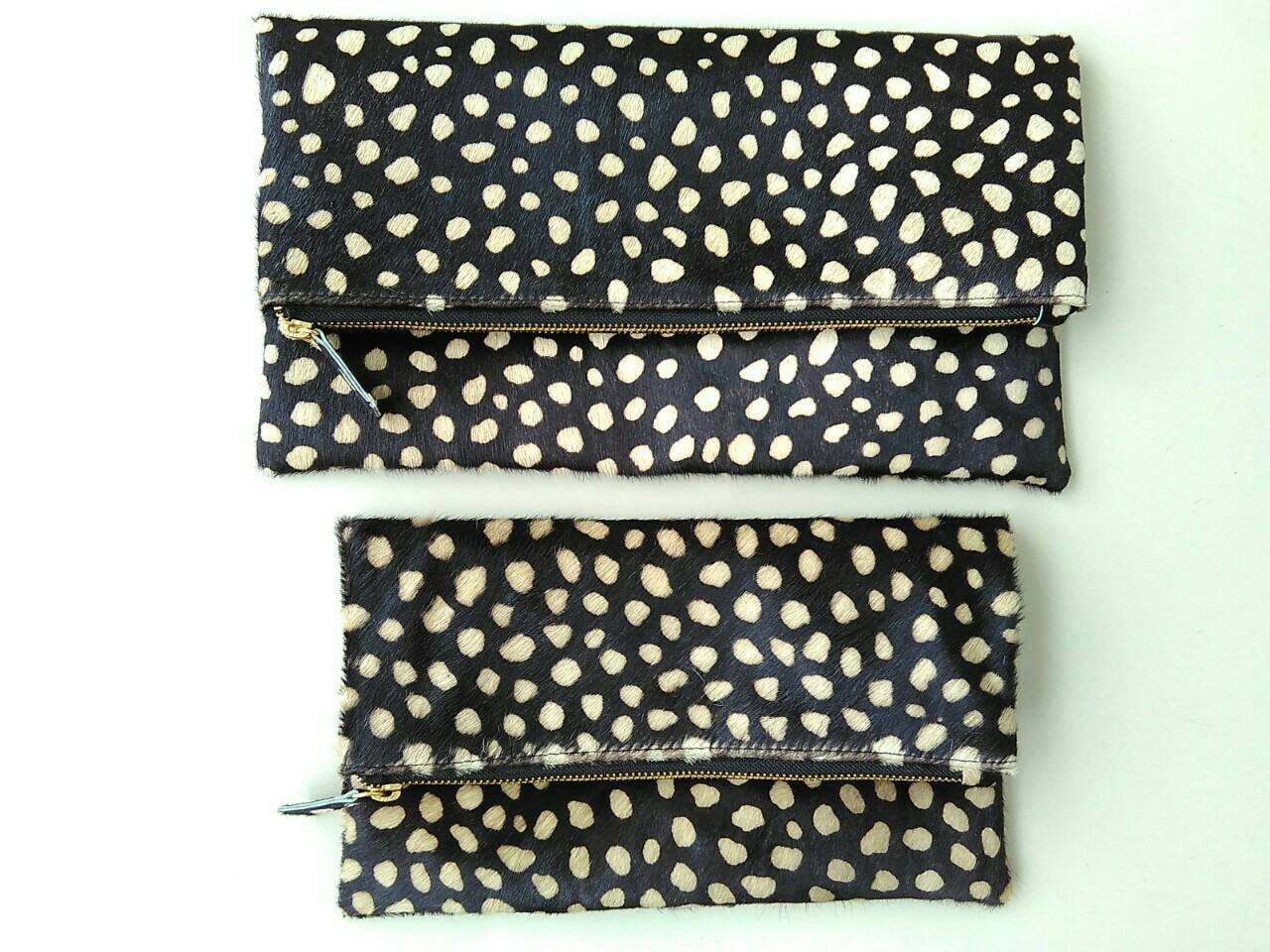 Monochrome Leopard Clutch Leopard Fold Over Clutch Leopard - Etsy