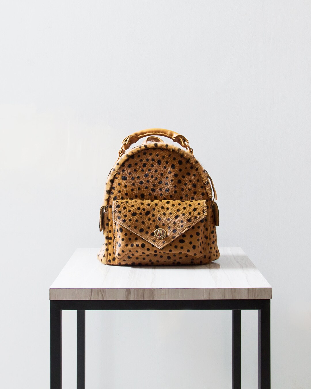 FREI - Leopard Backpack (small), Calf Hair Backpack, Hair on Hide ...