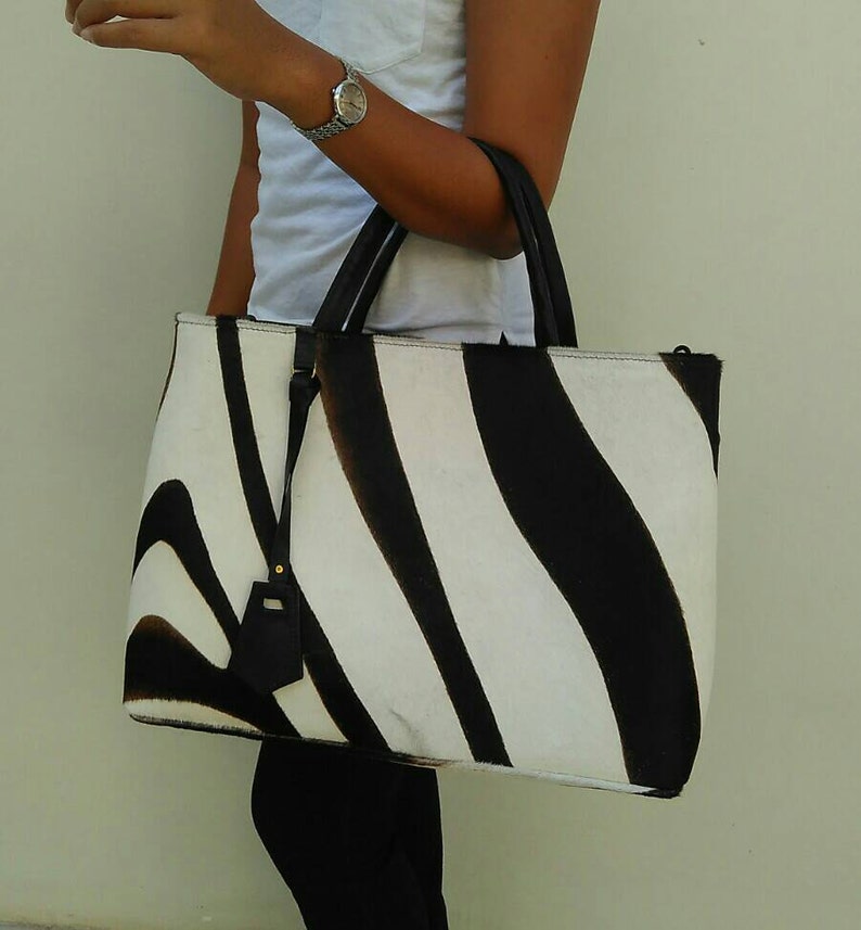 ZEBRA Calf Hair Handbag Zebra Handbag Zebra Tote Bag - Etsy
