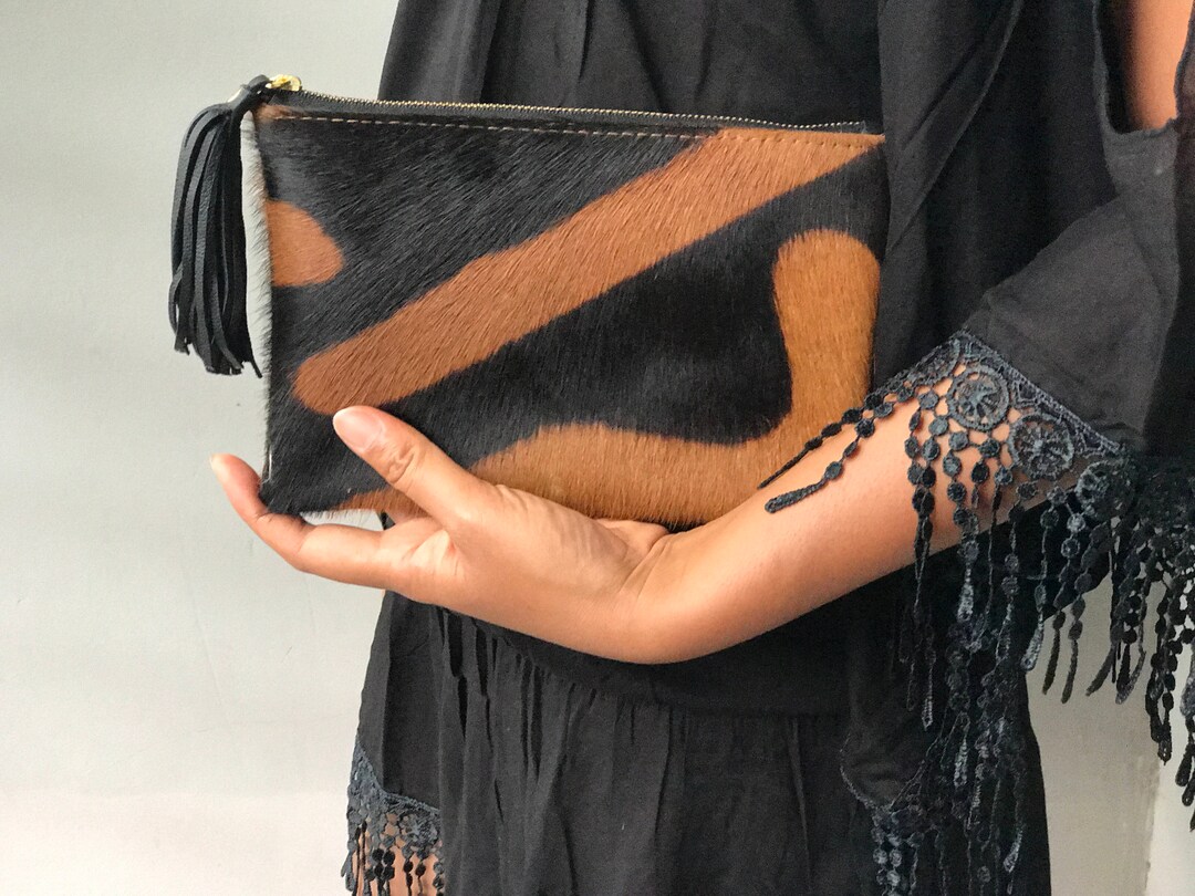 WALLET Size Flat Zebra Clutch, Animal Print Clutch, Animal Print Purse ...