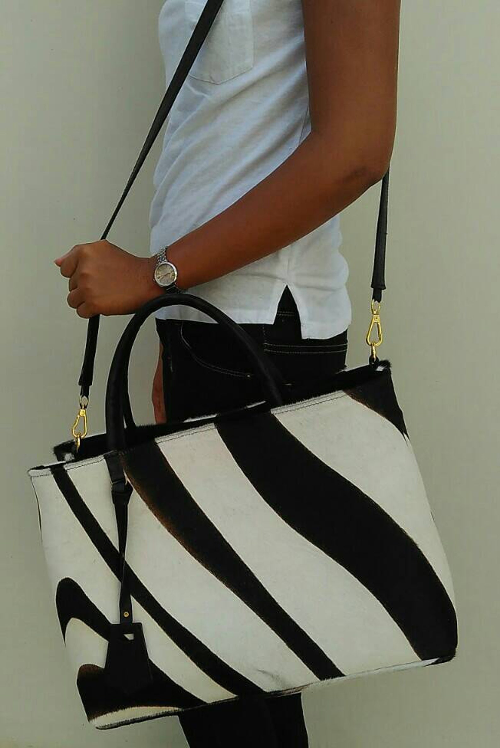 ZEBRA Calf Hair Handbag Zebra Handbag Zebra Tote Bag - Etsy