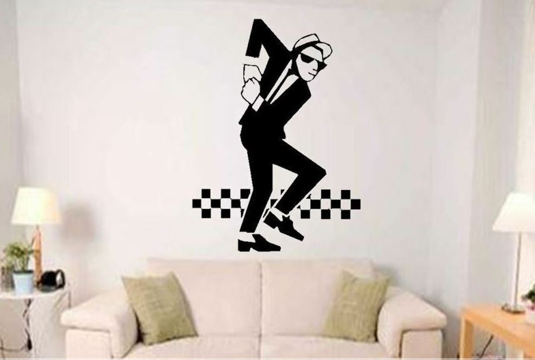 Ska Style Ska Man Rude Boy Music Mod Skinhead 70s 80s Vinyl Wall Art ...