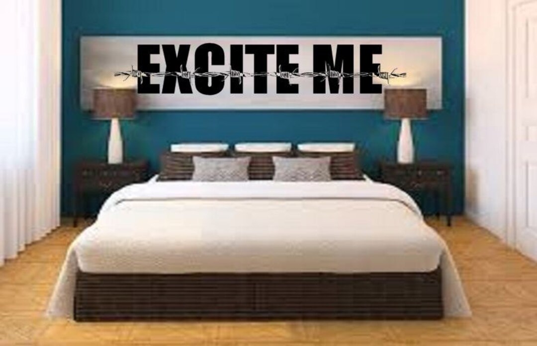 Excite Me Slogan Words Sexy Bedroom Vinyl Wall Decal Sticker - Etsy