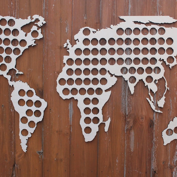 World Beer Cap Map - Etsy