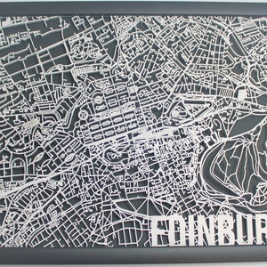 Edinburgh Wood Map Laser Cut Street Maps Wooden Map - Etsy UK
