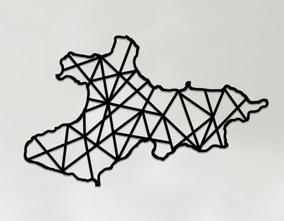 Geometric Union Island Art Wooden Country Wall Art Union - Etsy