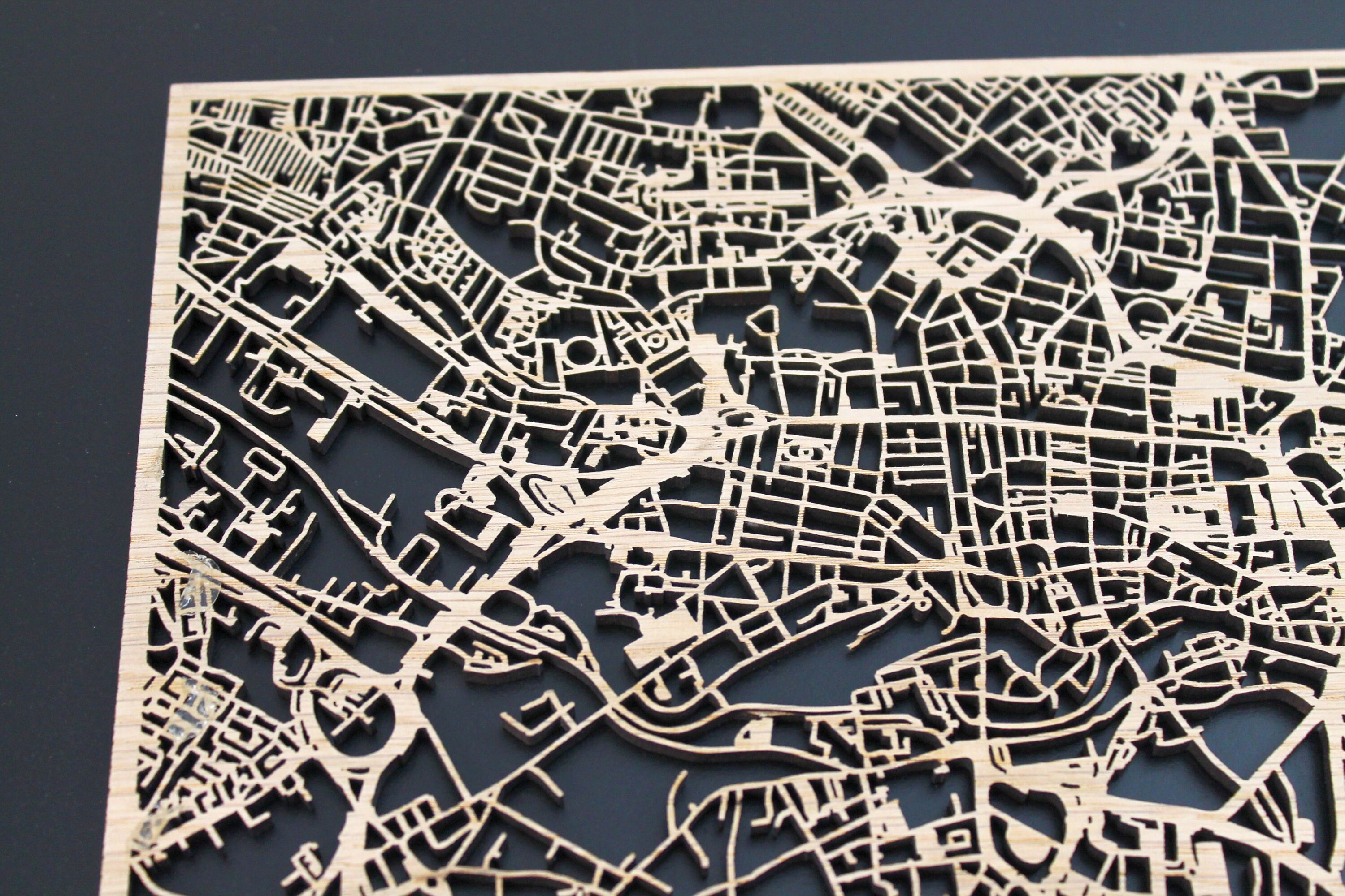Leeds Laser Cut Street Maps Wooden Map - Etsy UK