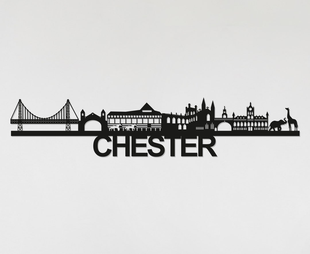 Chester Skyline Chester Gift Skyline Art City Name - Etsy