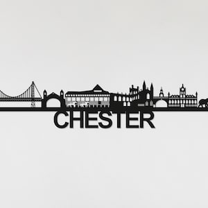 Chester Skyline Chester Gift Skyline Art City Name - Etsy