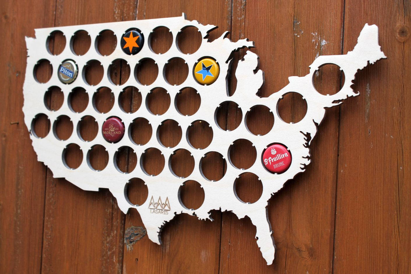 USA Beer Cap Map Bottle Cap Map Collection Beer Cap Gift Art | Etsy UK